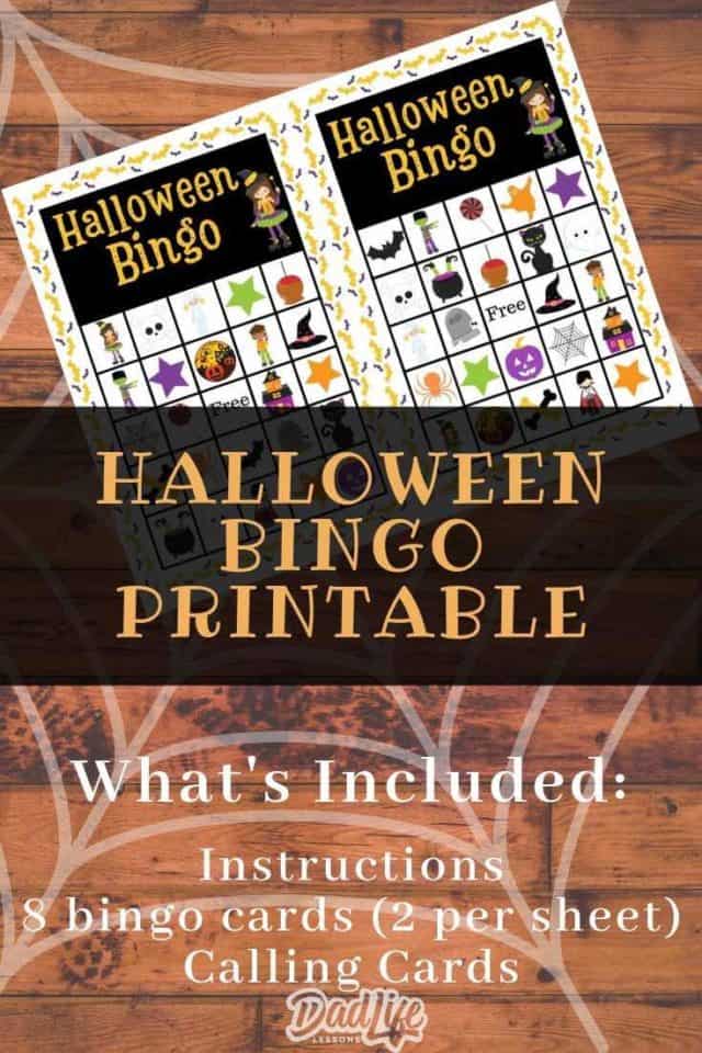 3 Sets of Free Printable Halloween Bingo Cards - Dad Life Lessons